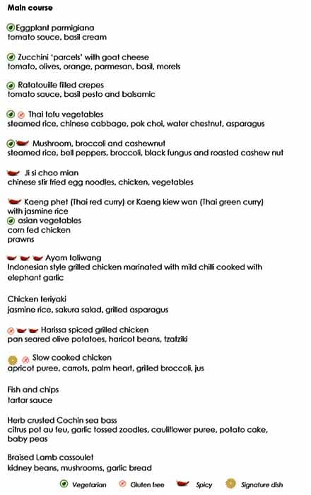 Menu at The Oberoi Cecil, Shimla, Shimla