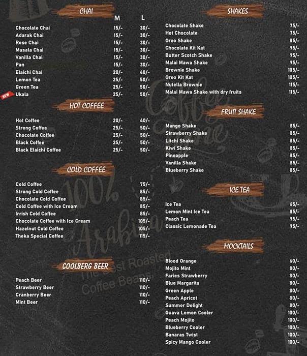 Menu of Desi Chai Theka, Vasai, Mumbai