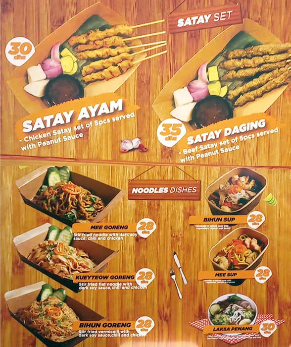 Menu of Nur Malaysia, Dubai Islands, Dubai