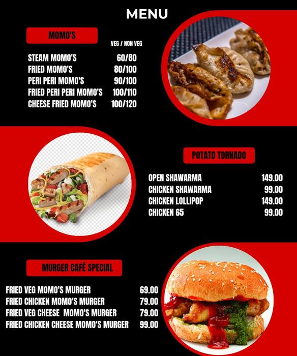 Menu of Momo's Cafe, Undri, Pune