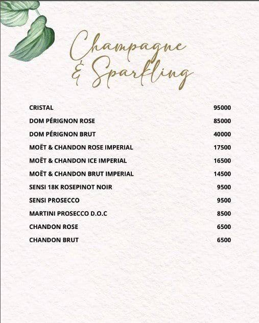 Menu at Asilo - St. Regis, Mumbai