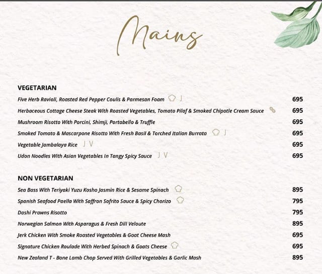 Menu at Asilo - St. Regis, Mumbai
