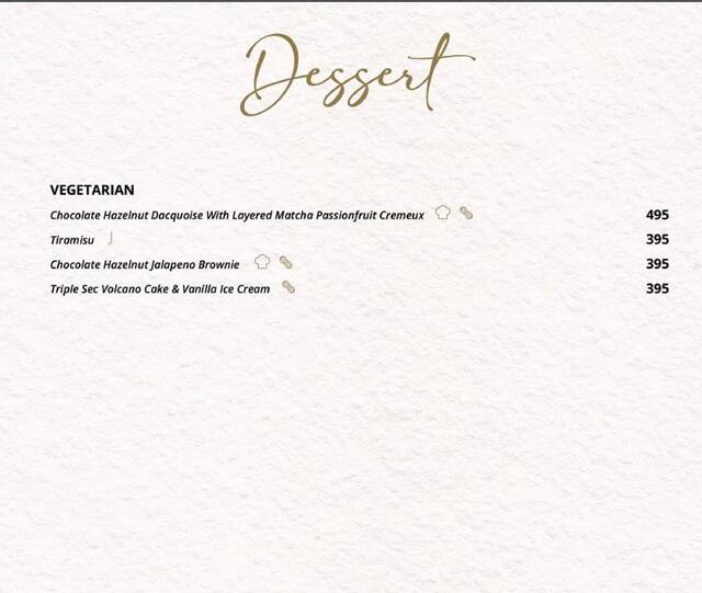 Menu at Asilo - St. Regis, Mumbai