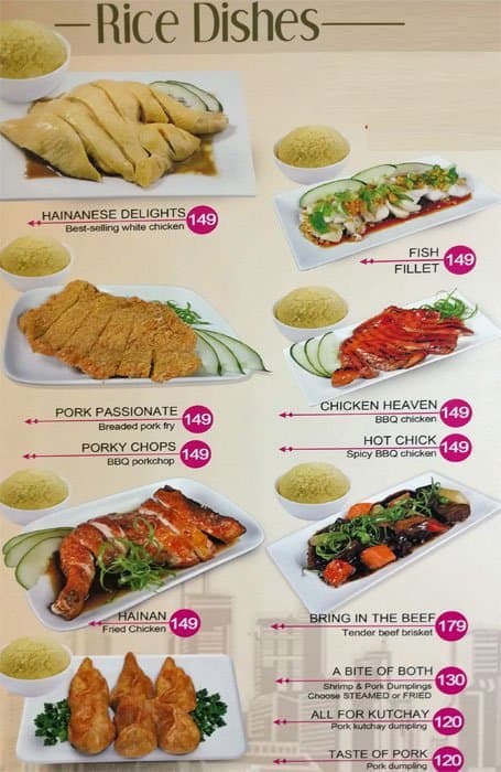 Hainanese Delights Menu, Menu for Hainanese Delights, Ermita, Manila ...