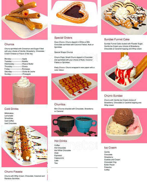 Churro Factory Menu, Menu for Churro Factory, Mesquite, Mesquite ...