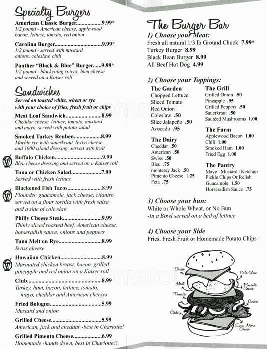 Carta del restaurante Pike's, Charlotte, Camden Rd UNIT 2001