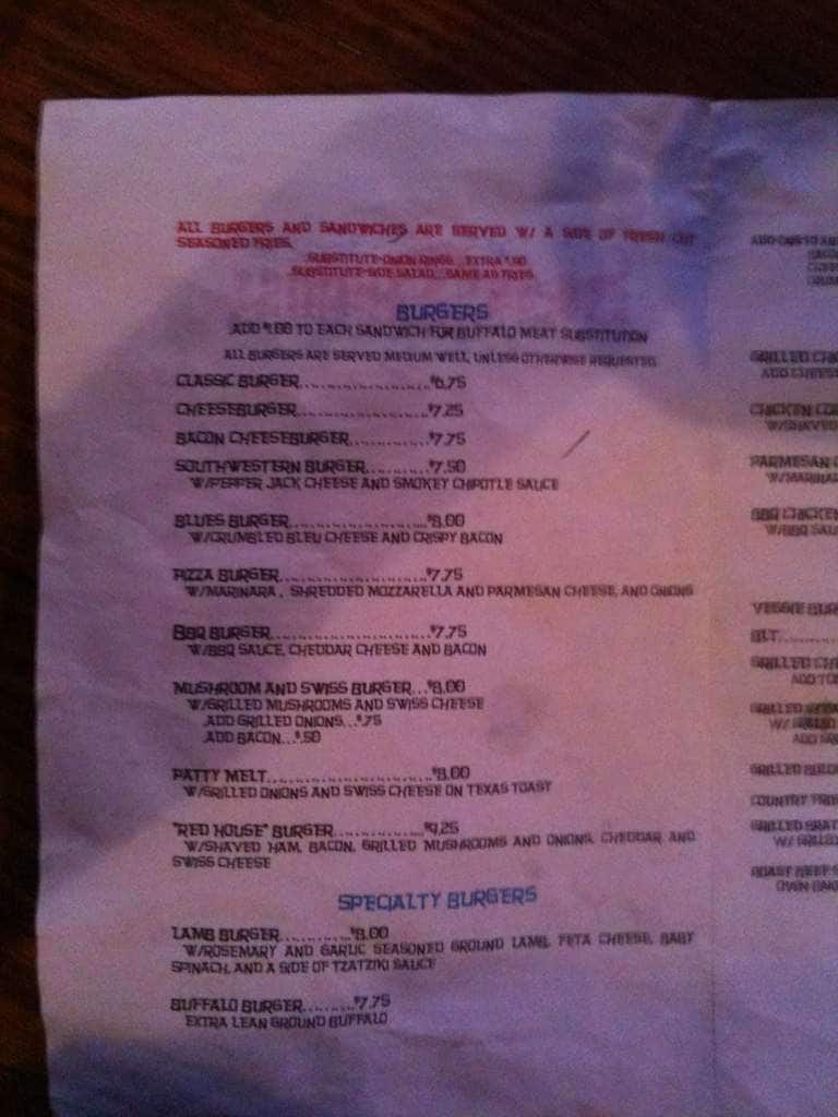 Red House Menu, Menu for Red House, Oxford, Oxford - Urbanspoon/Zomato