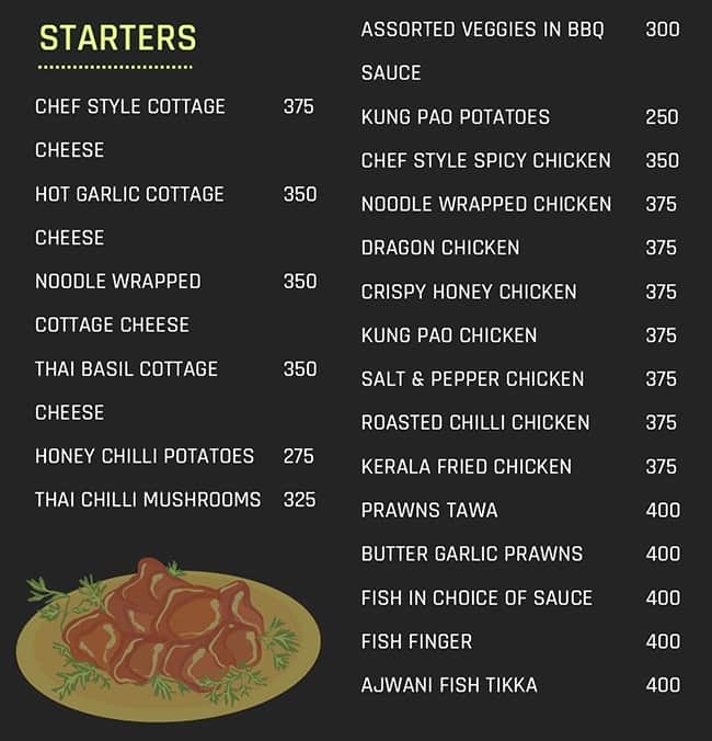 Menu at Highland Kalyani Nagar, Pune