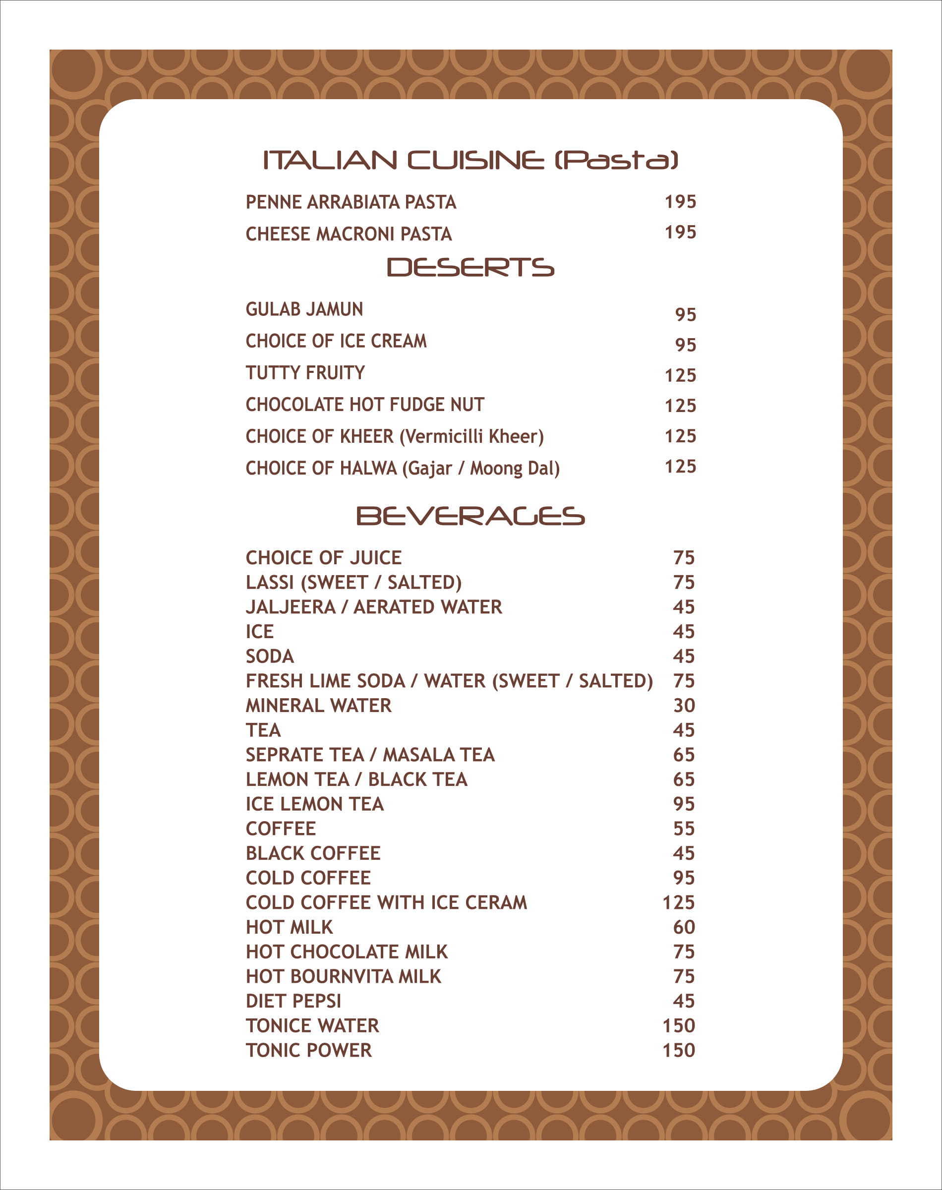 Menu at Pyramid Microbrewery Café Lounge Bar, Shimla, Shimla, Bridge ...