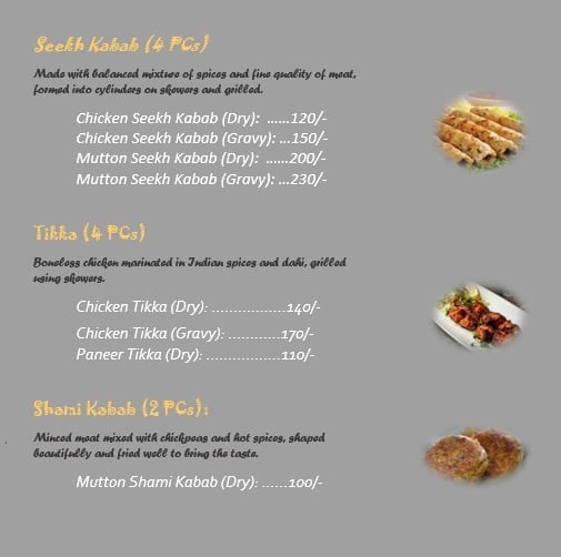 Menu of Grillz Fire, Sector 127, Noida