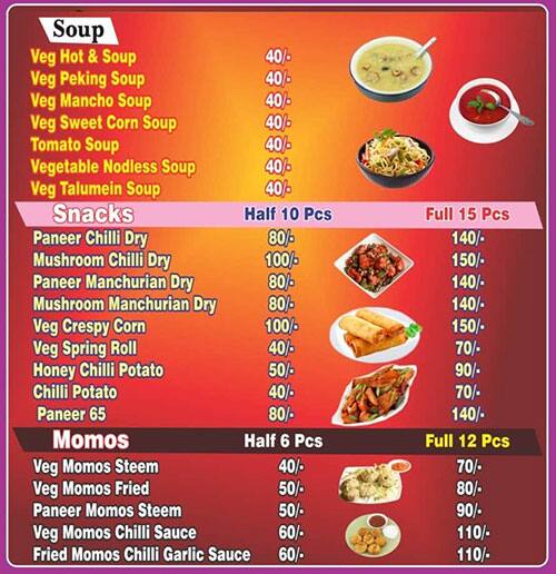 Menu of The Indian Spoon, Aliganj, Lucknow
