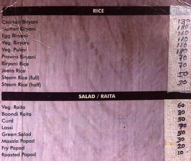Menu at Neelam Restaurant & Bar, Navi Mumbai, 19 & 20, Saikala Apartment