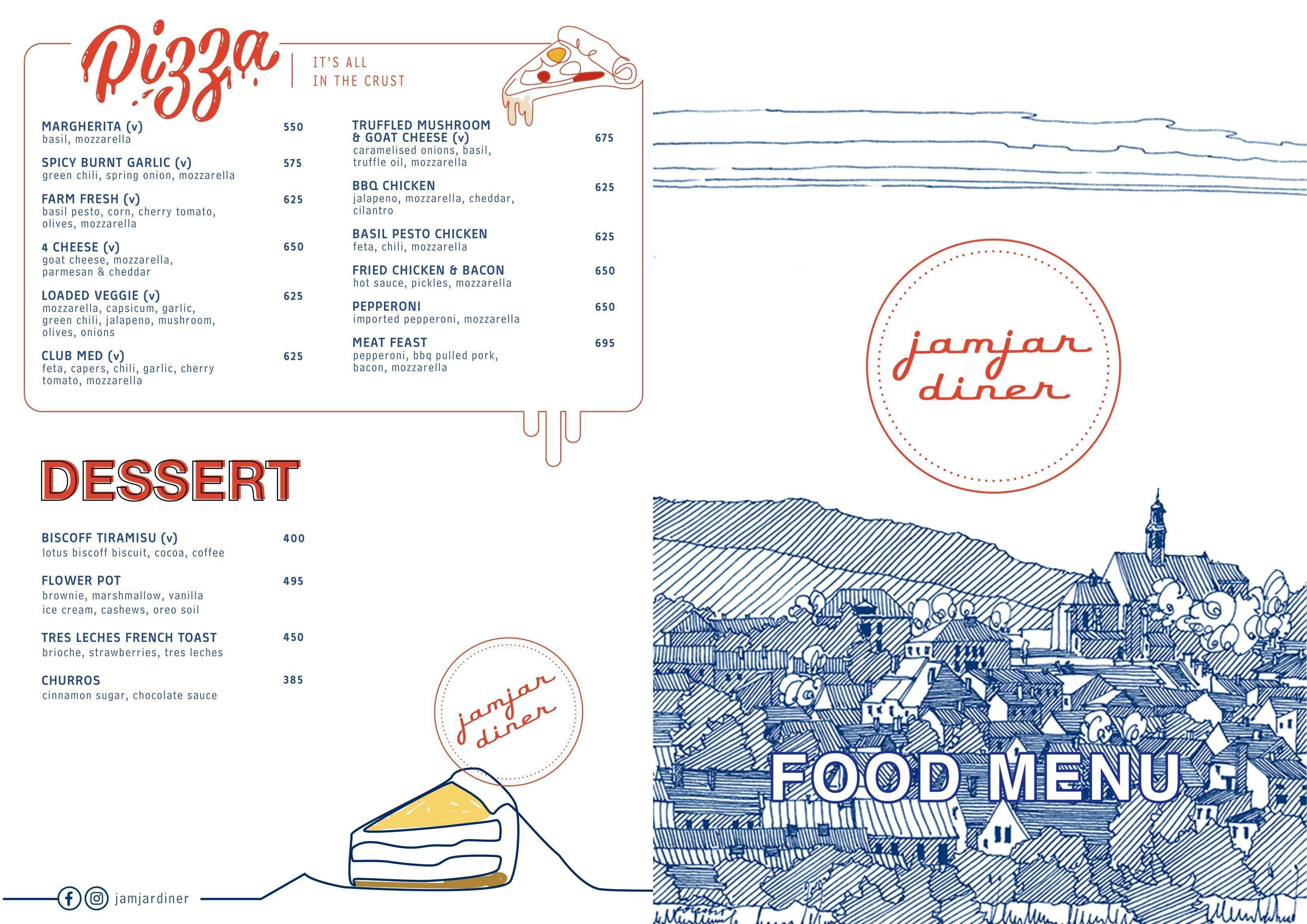 Menu of Jamjar Diner, Versova, Andheri West, Mumbai