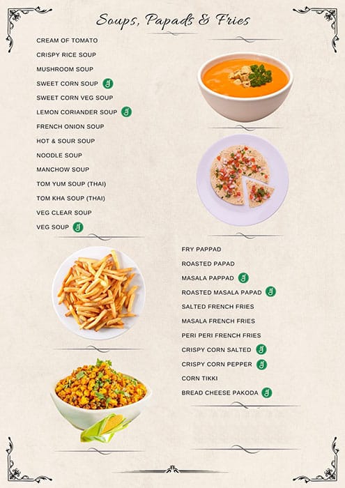 Menu of Asha Food Camp, Malleshwaram, Bangalore