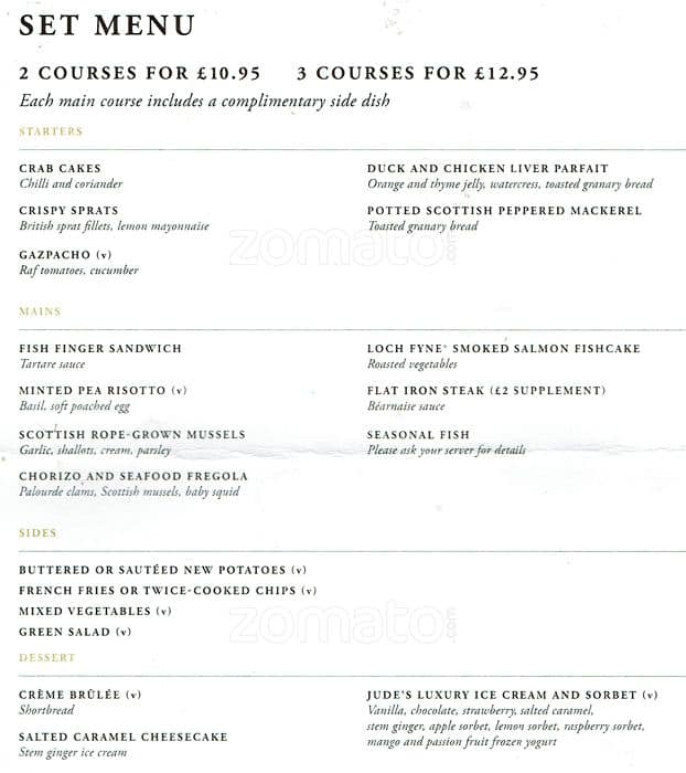 Menu at Loch Fyne restaurant, Cobham, 17 Portsmouth Rd