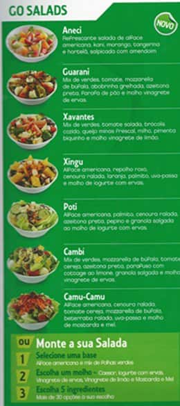 Menu em Go Fresh restaurante, São Paulo, Shopping Center 3
