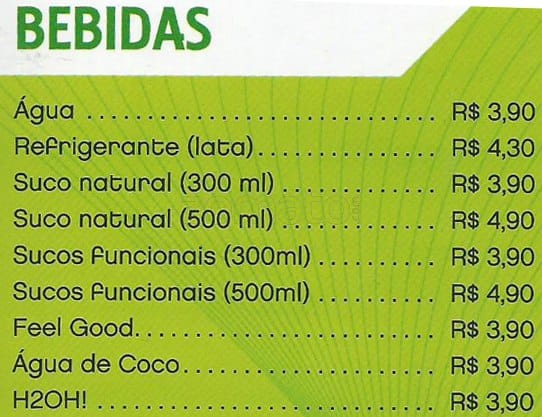 Menu em Go Fresh restaurante, São Paulo, Shopping Center 3