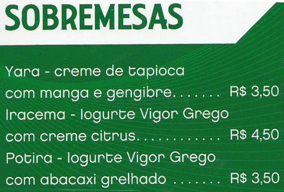 Menu em Go Fresh restaurante, São Paulo, Shopping Center 3