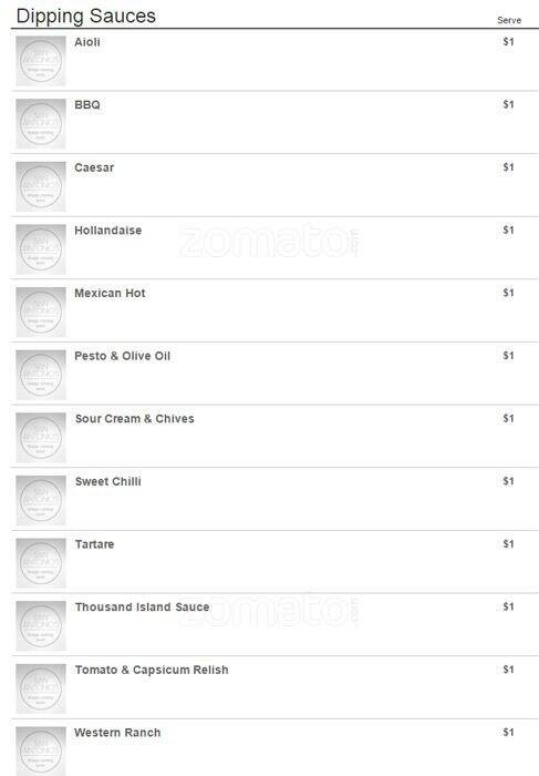 Menu at San Antonio's Pizzeria, Norwood