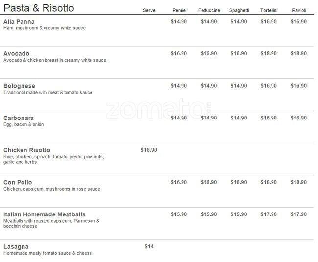 Menu at San Antonio's Pizzeria, Norwood