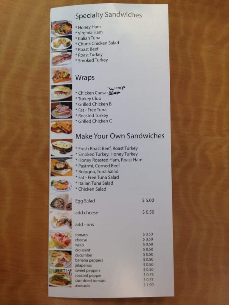 Menu at Happy Deli restaurant, Atlanta, Peachtree Rd NE