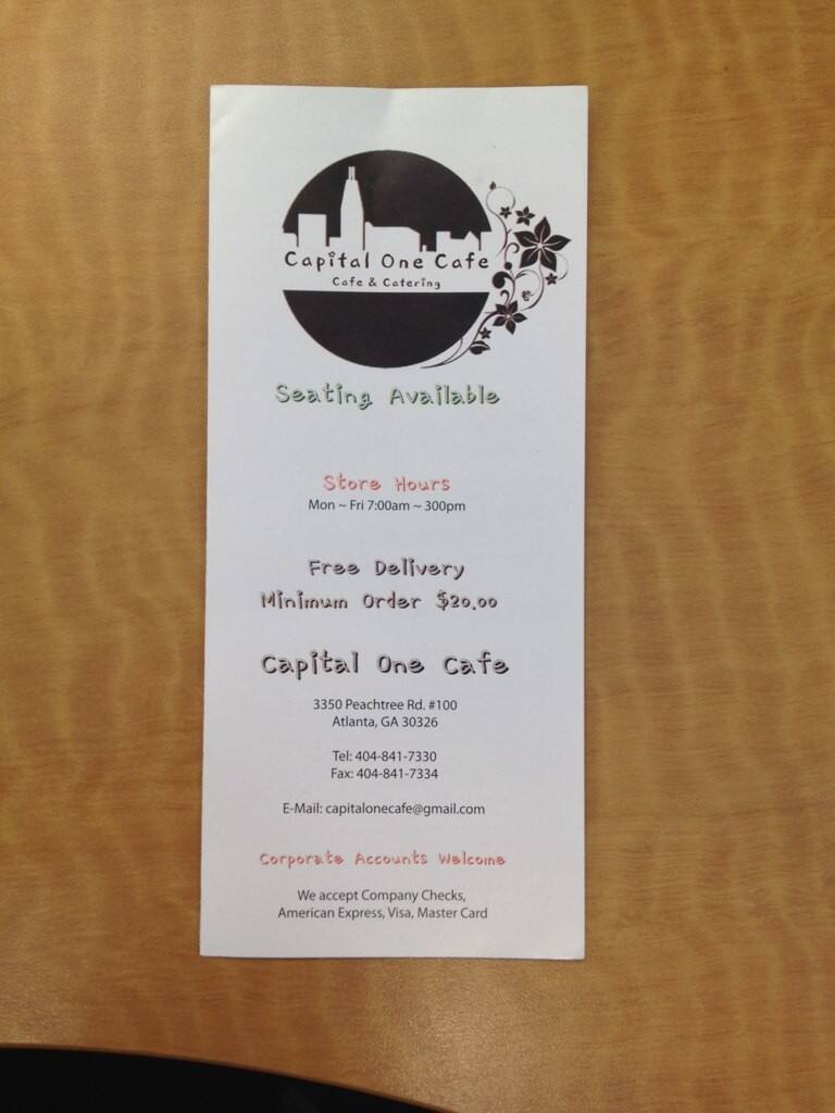 Menu at Happy Deli restaurant, Atlanta, Peachtree Rd NE