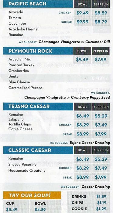 Menu at Bread Zeppelin pub & bar, Plano, E Hebron Pkwy #108