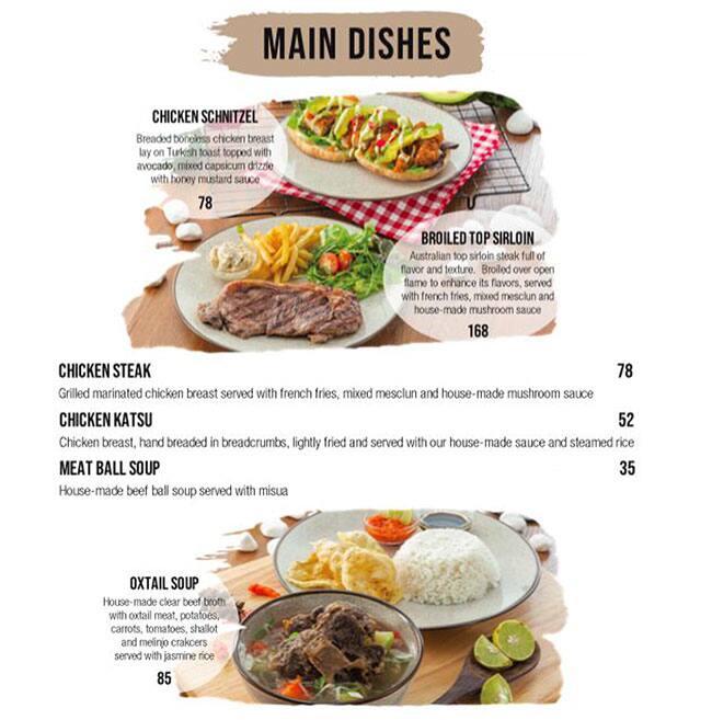 Menu at Sister Grounds cafe, North Jakarta