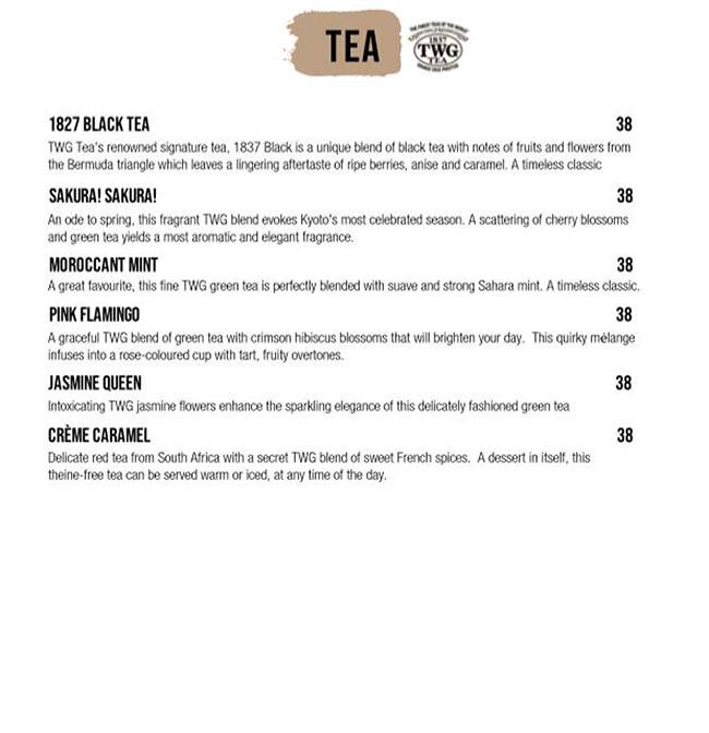 Menu at Sister Grounds cafe, North Jakarta