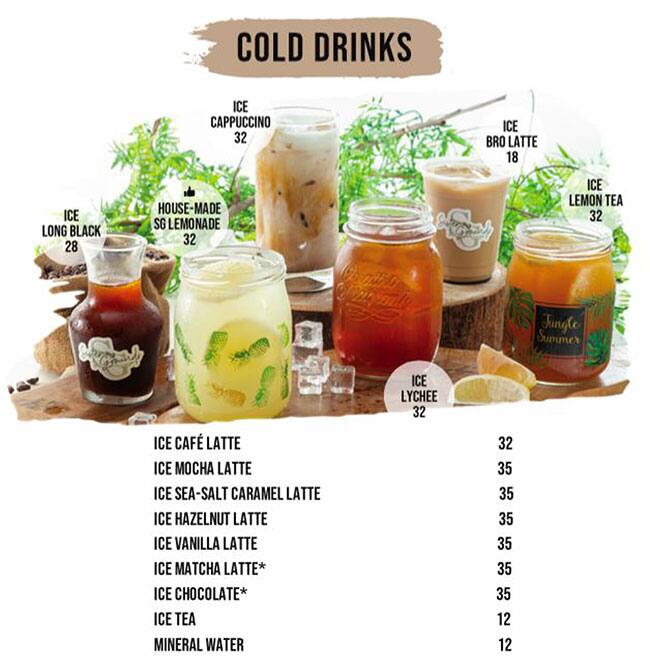 Menu at Sister Grounds cafe, North Jakarta