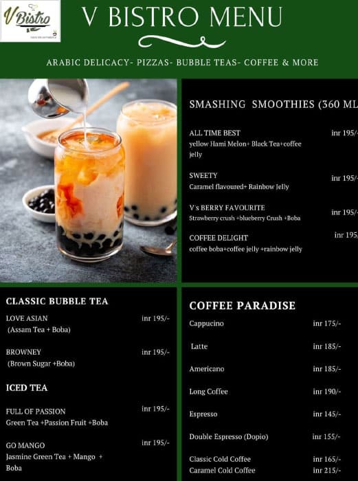 Menu of V Bistro, Borivali West, Mumbai