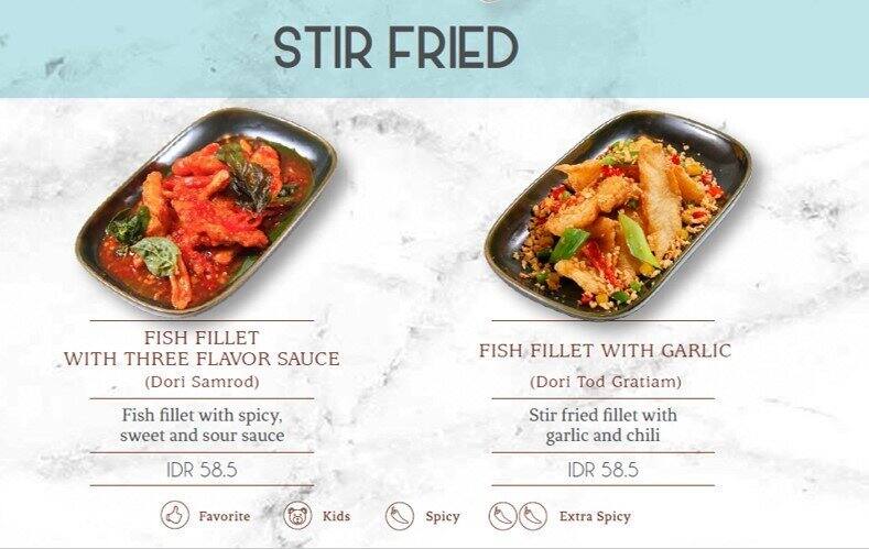 Menu at White Elephant restaurant, Jakarta, Kota Kasablanka