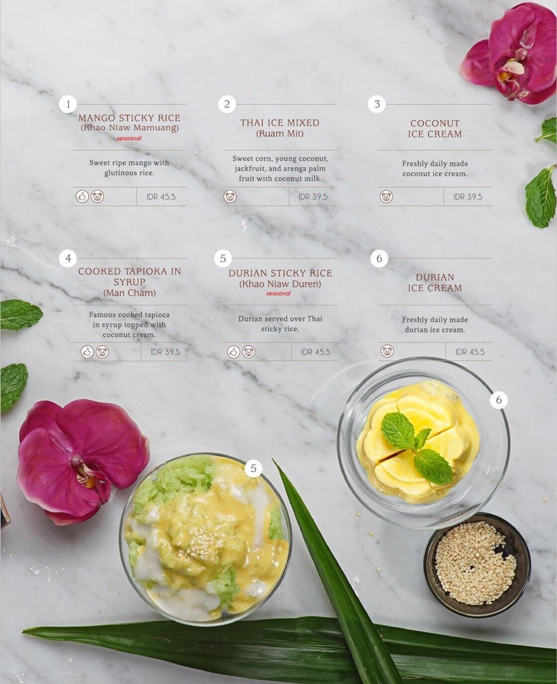 Menu at White Elephant restaurant, Jakarta, Kota Kasablanka