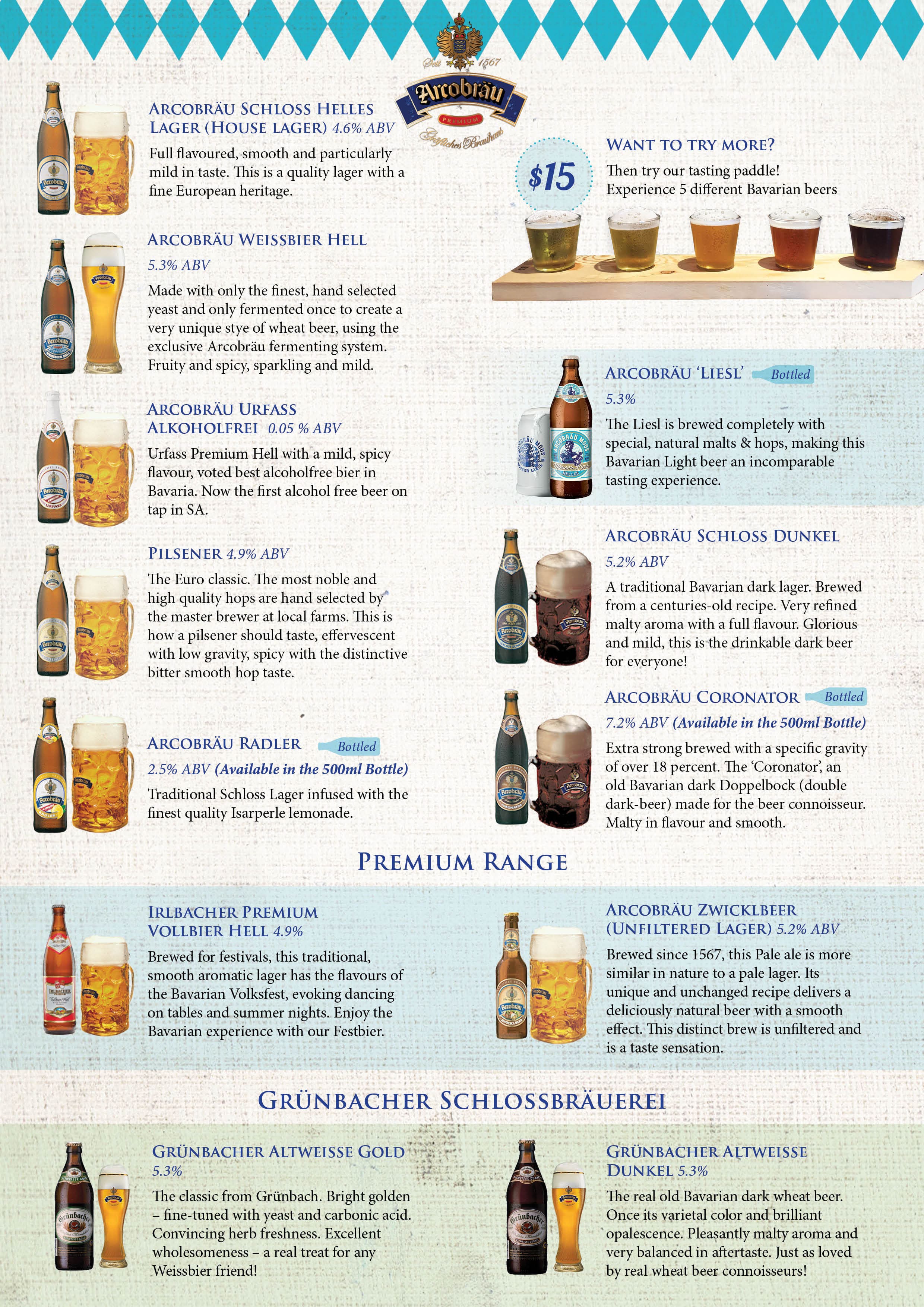 Menu at Hahndorf Inn restaurant, Hahndorf