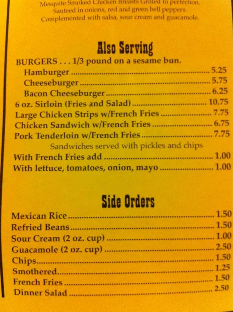 Menu at El Bees restaurant, Omaha, S 144th St