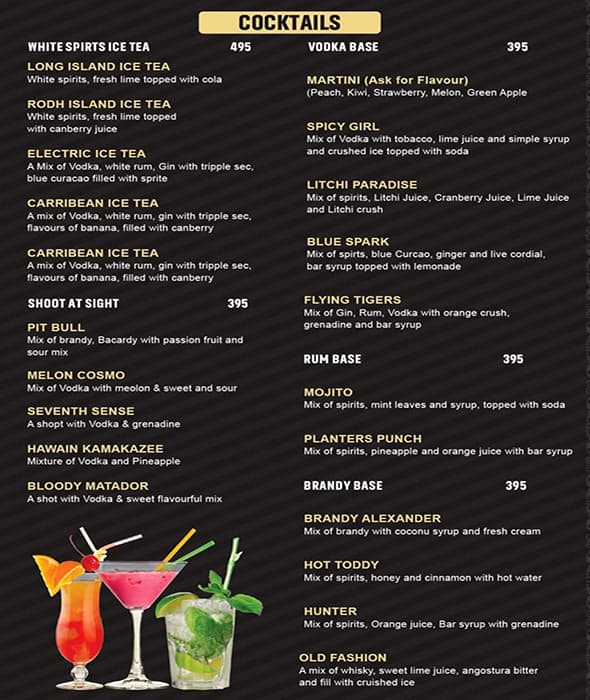 Menu at Holi Restaurant & Bar, Hyderabad, Bhavya Alekhya Exotica