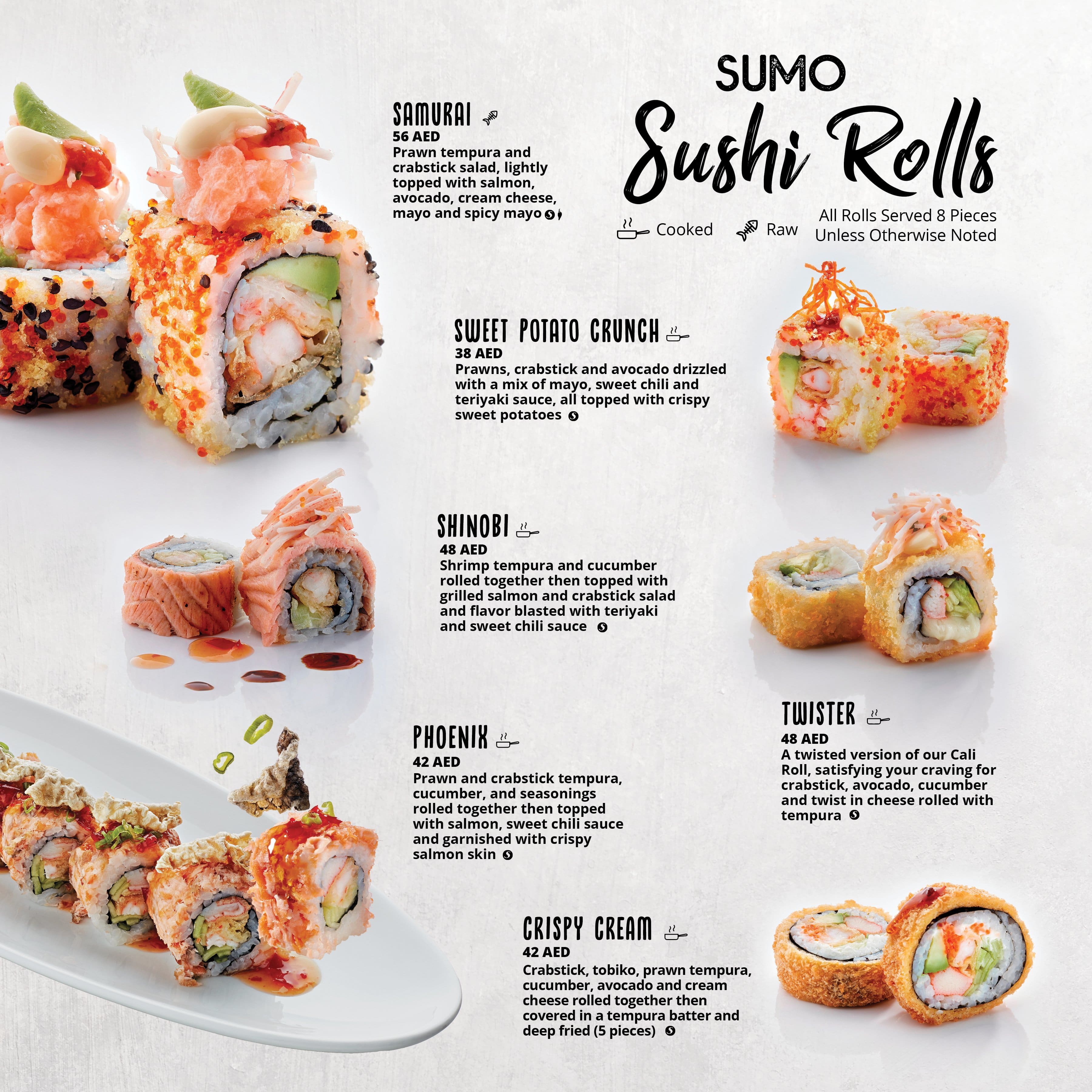 Carta del restaurante Sumo Sushi & Bento JLT, Dubai, Gold Crest ...