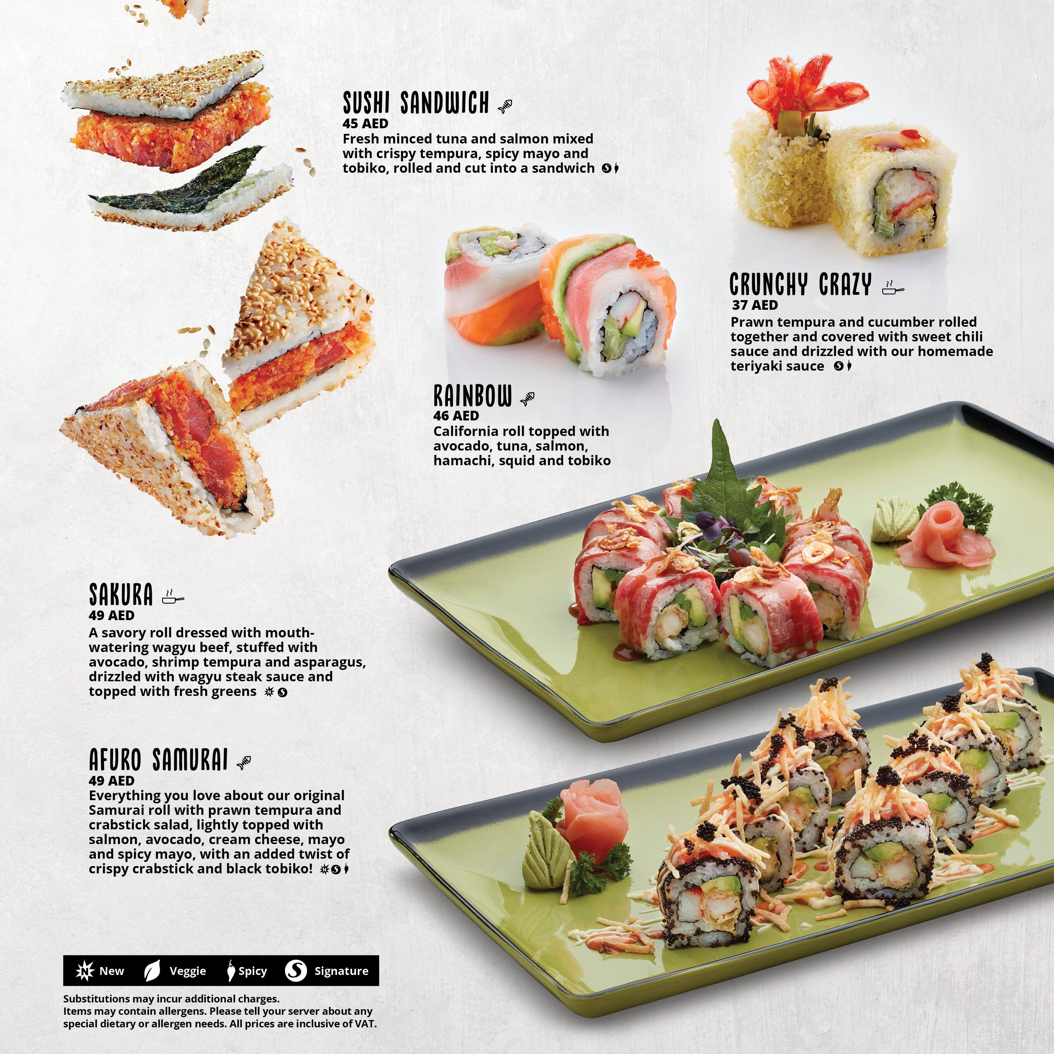 Menu at Sumo Sushi & Bento JLT restaurant, Dubai, Gold Crest Executive ...