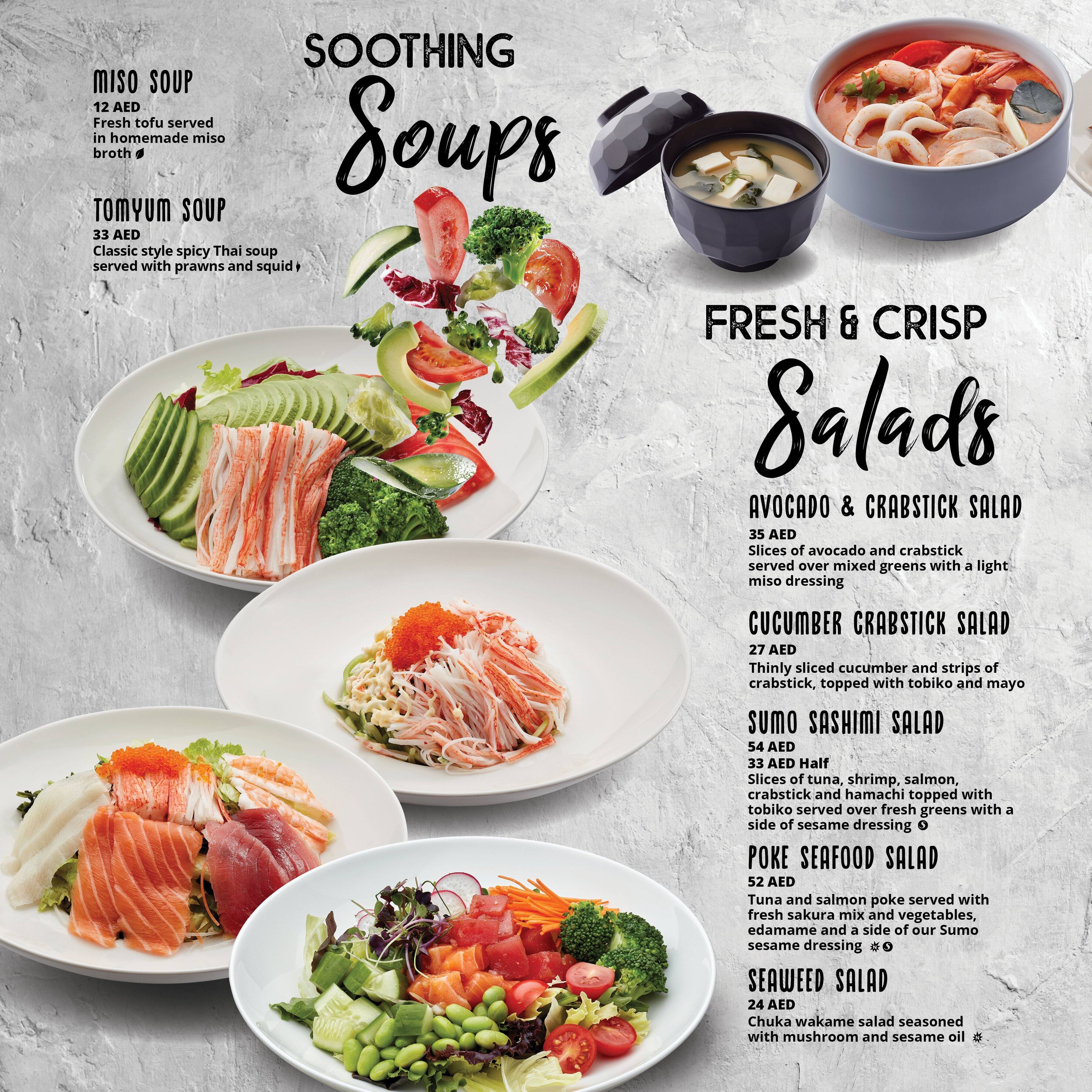 Carta del restaurante Sumo Sushi & Bento JLT, Dubai, Gold Crest ...