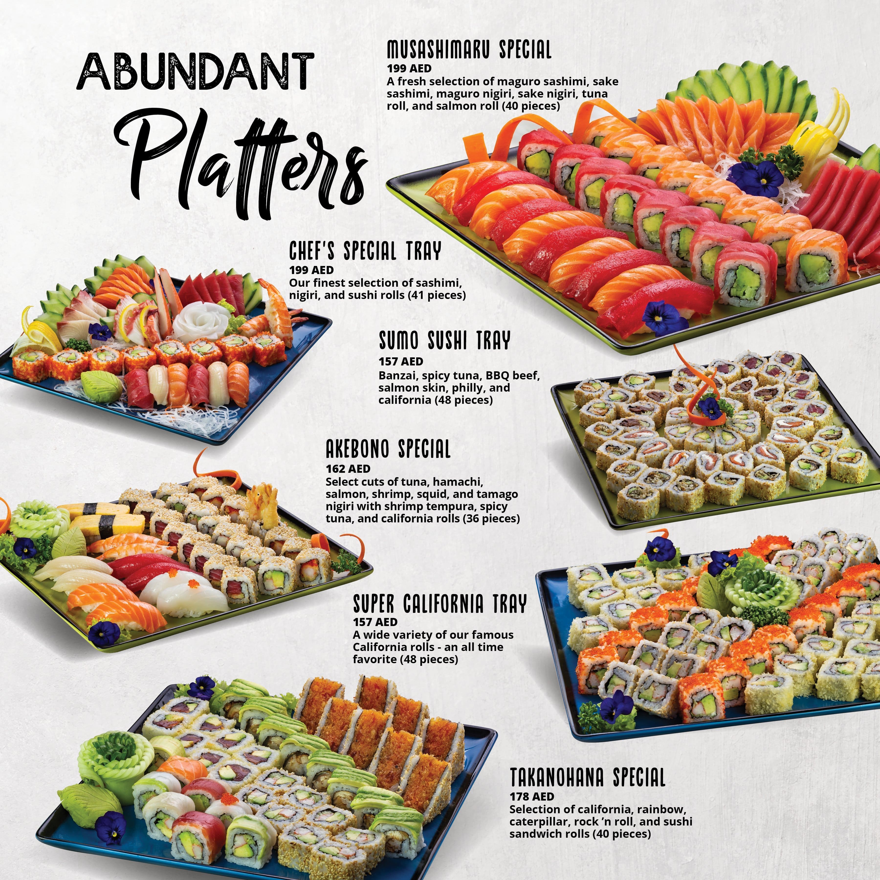 Carta del restaurante Sumo Sushi & Bento JLT, Dubai, Gold Crest ...