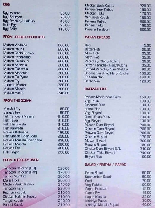 Menu at Natraj Family Restaurant & Bar, Mira Bhayandar, Shop No. 'A' 27/28