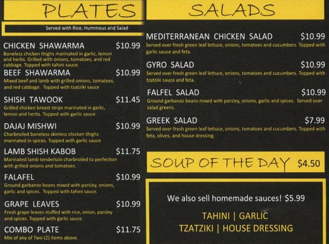 Falafel King Menu, Menu for Falafel King, Downtown, Seattle ...