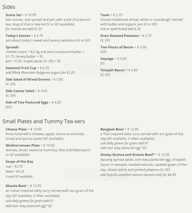 Menu at The Steeping Room restaurant, Austin, Century Oaks Terrace #112