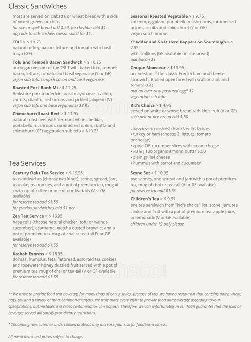 Menu at The Steeping Room restaurant, Austin, Century Oaks Terrace #112