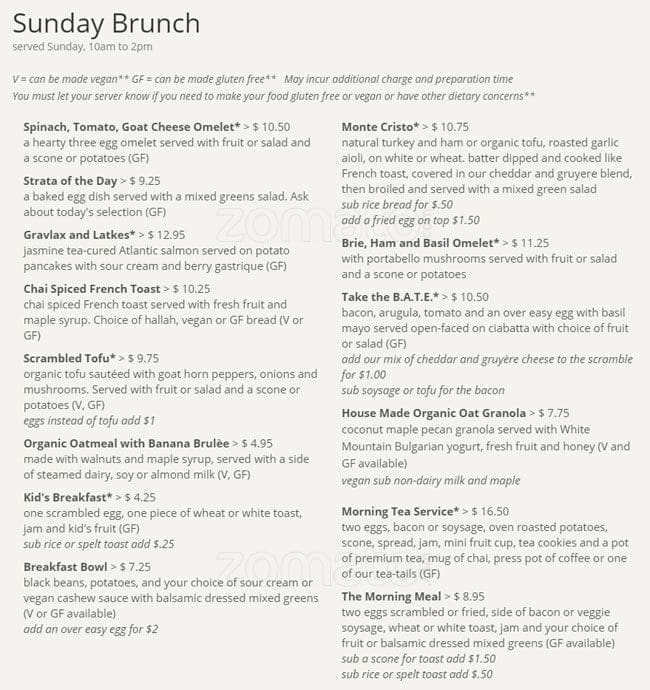 Menu at The Steeping Room restaurant, Austin, Century Oaks Terrace #112