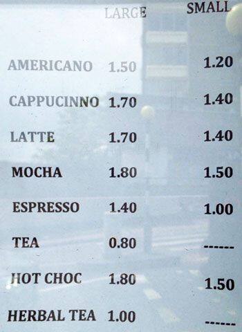 Menu at The Studio restaurant, Thornton Heath