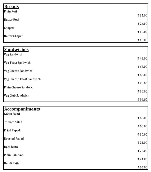 Menu at The Second Wife, Navi Mumbai