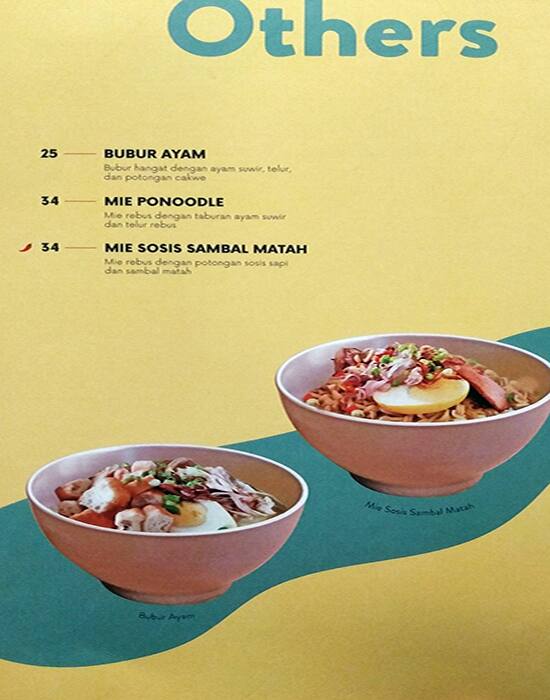 Menu at Pono cafe, Jakarta, Graha BNI Jl.Jend. Sudirman Kav.1