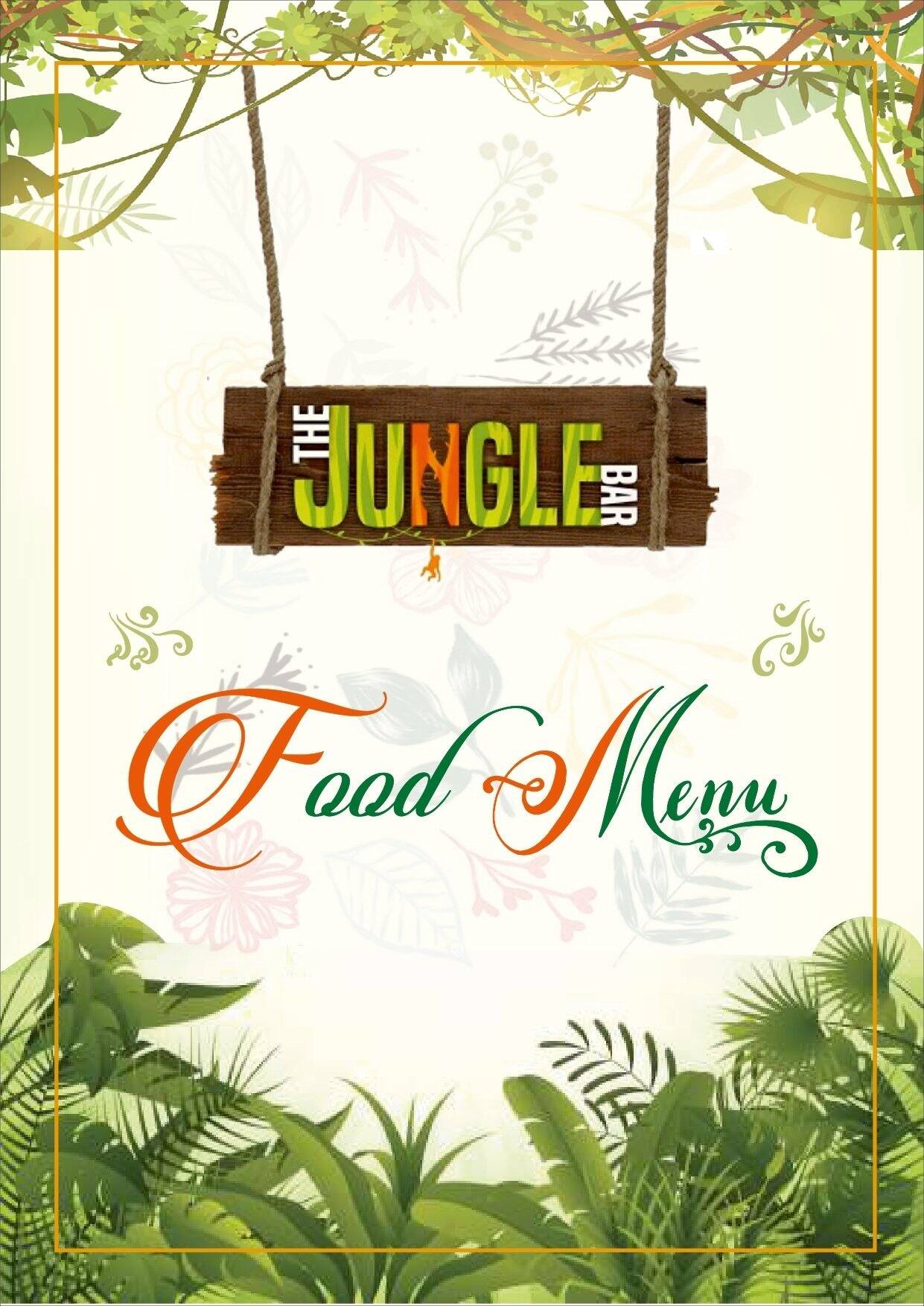 Menu of The Jungle Bar, Manimajra, Chandigarh