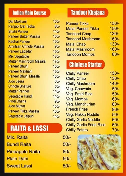 Menu at LUCKNOW STAR RESTAURANT, Haridwar